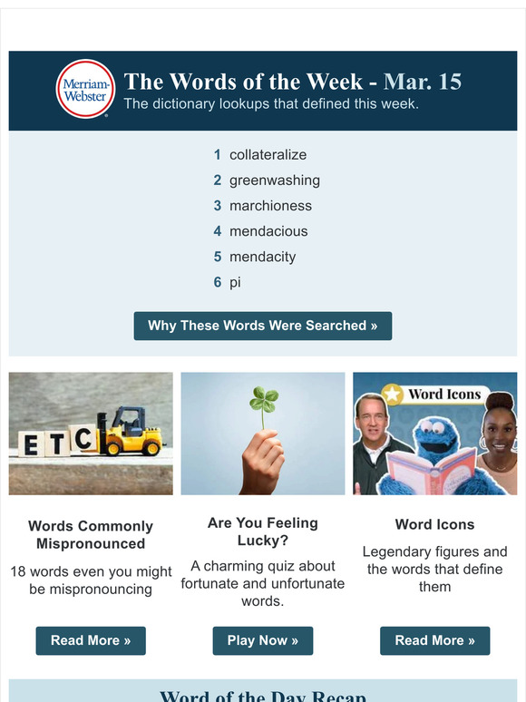 Merriam-Webster: Words of the Week: collateralize, greenwashing, and ...
