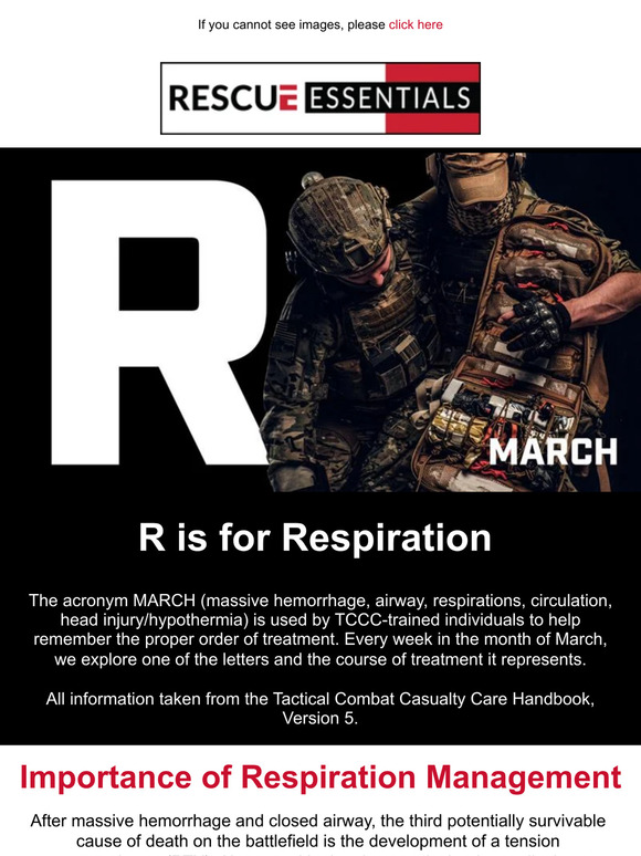 Rescue Essentials: MARCH through March: R is for Respiration Management ...