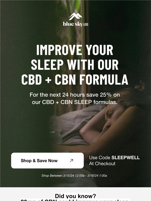 Blue Sky CBD: Celebrate World Sleep Day w/ 25% off All SLEEP Products ...