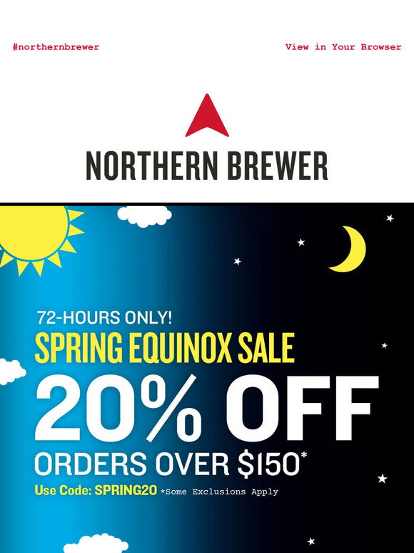 Northern Brewer: Spring Into 20% Off Orders $150+ | Milled
