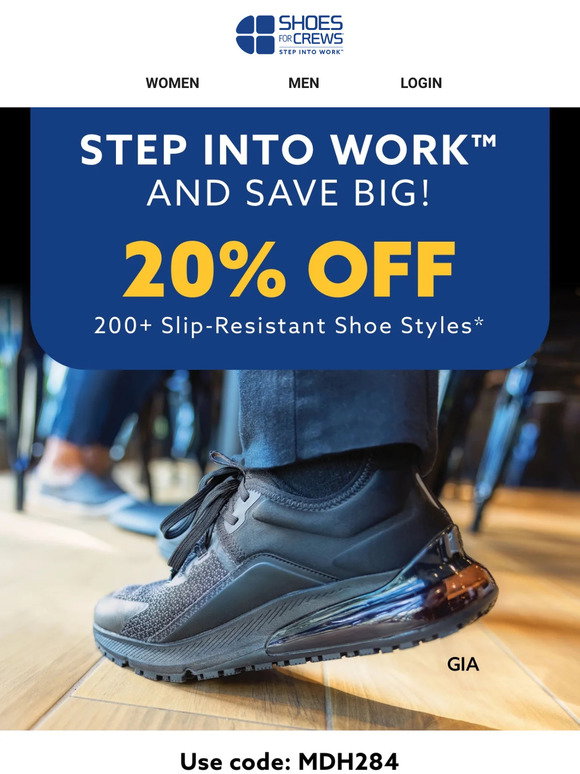 Shoes for Crews: Step Into Work & Unlock 20% Off! | Milled