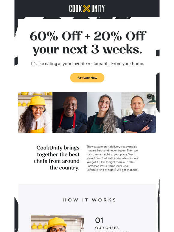 Cook Unity: 60% off Chef-Crafted Meals, Delivered | Milled