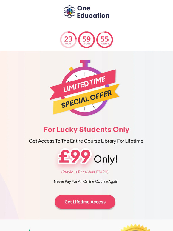 One Education: ATTENTION! Claim Your Lucky Learner Reward ASAP Before ...