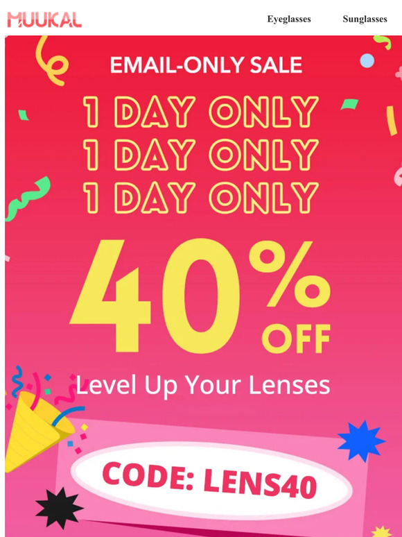 Muukal: ⚡ 1 Day Only ⚡ 40% OFF for lens upgrades | Milled