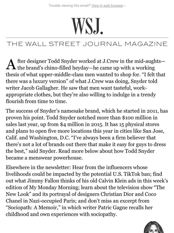 The Wall Street Journal: WSJ. Magazine: The Designer Dressing Every Man ...