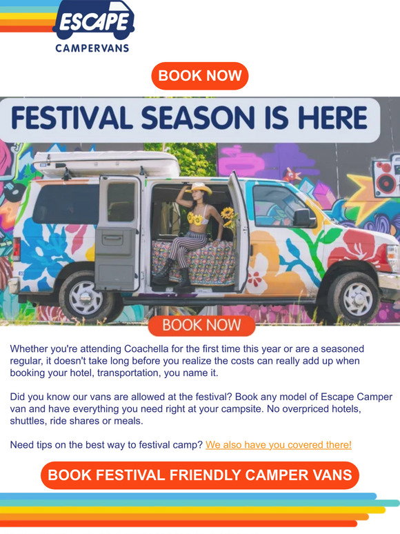 Escape Campervans: Attend Coachella in a Camper van! | Milled
