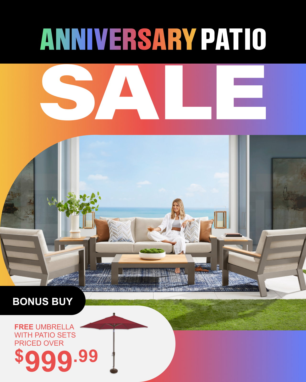 Rooms To Go: Anniversary Patio Sale comes with Bonus Buys! | Milled