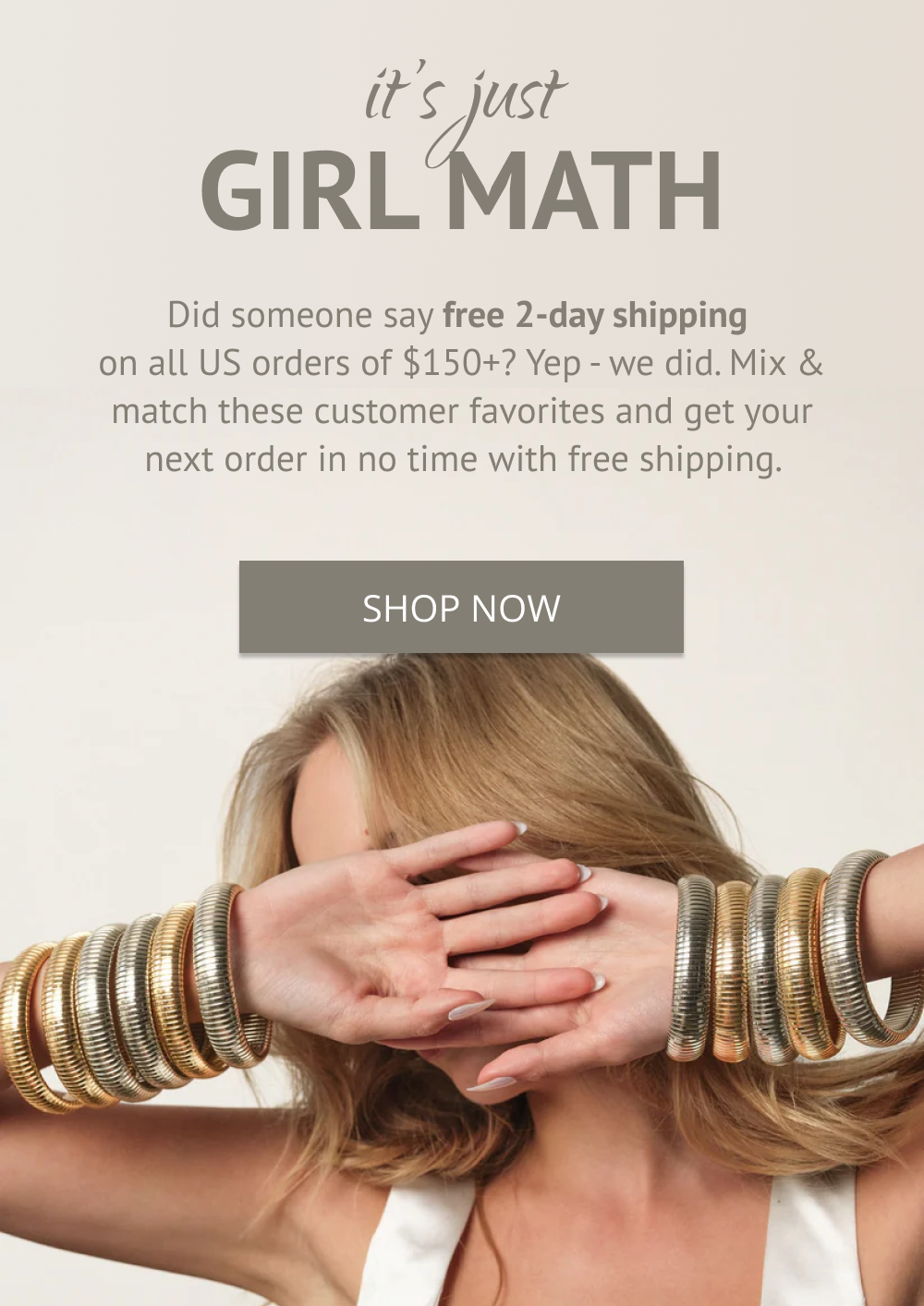 Ettika: Free 2-day shipping? It's girl math... | Milled