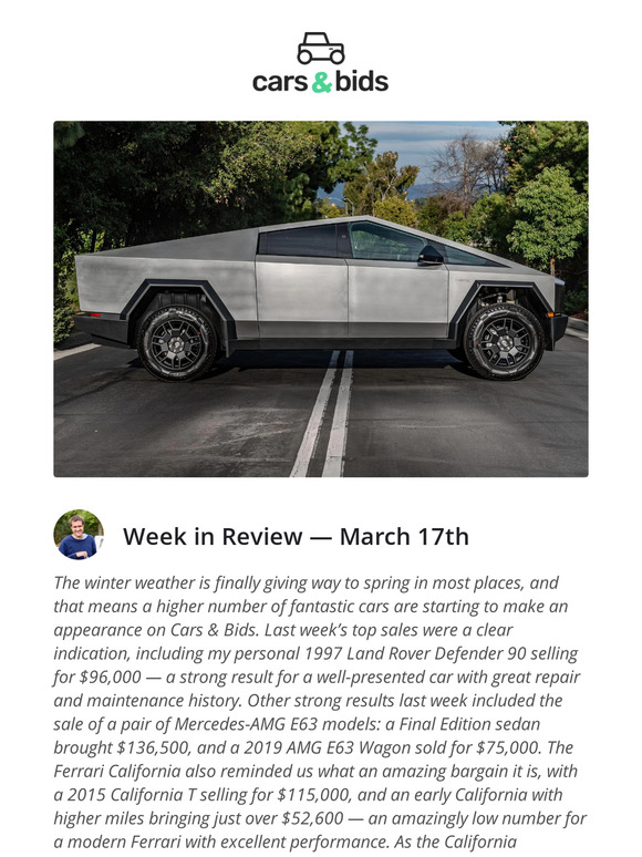 Cars & Bids: Cars & Bids - Week in Review | Milled