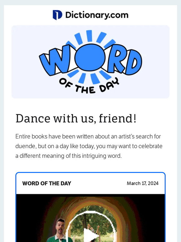 Dictionary.com: Where Will You Find Duende, Today’s Word Of The Day ...