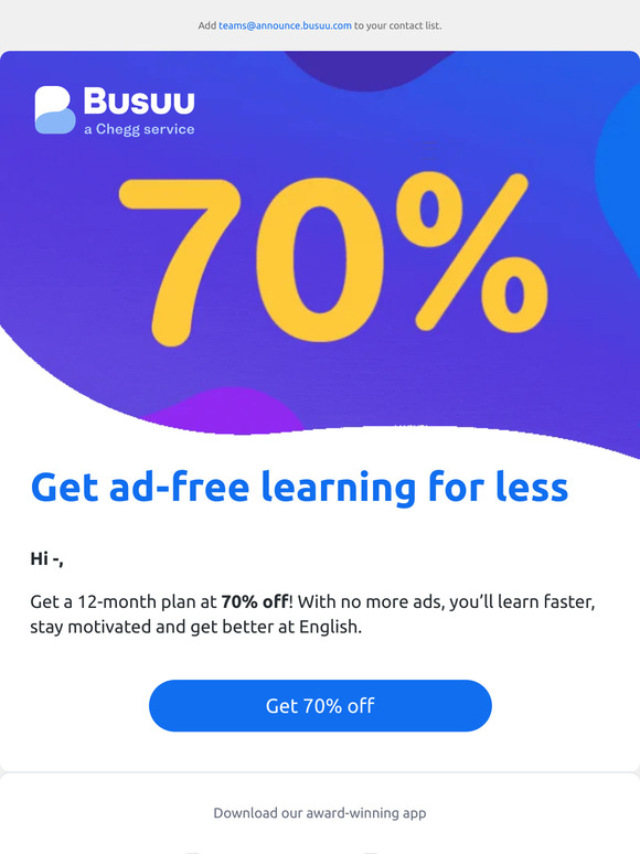 Busuu: 70% off Premium 💥️ | Milled