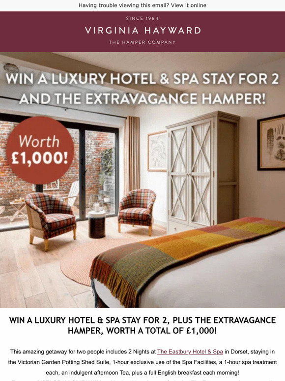Virginia Hayward: Win a Luxury Hotel & Spa Stay for 2🌷 | Milled