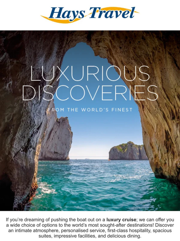 Hays Travel: Luxury cruises from only £2455pp inside | Milled