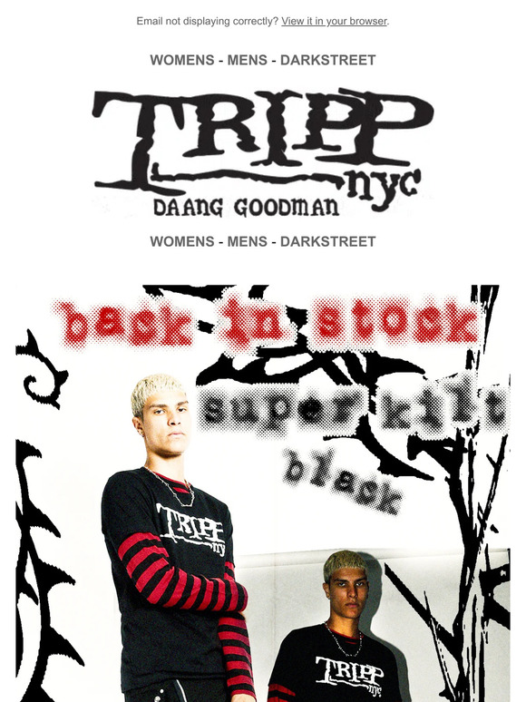 Tripp NYC: SUPER KILT ᐧ.˳˳.⋅ IS BACK | Milled