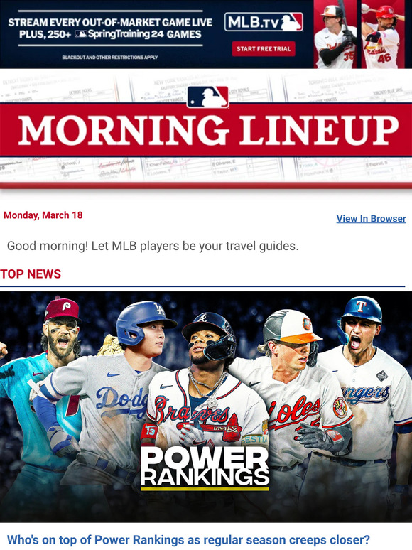 MLB: Who’s atop Power Rankings entering 2024? | Milled