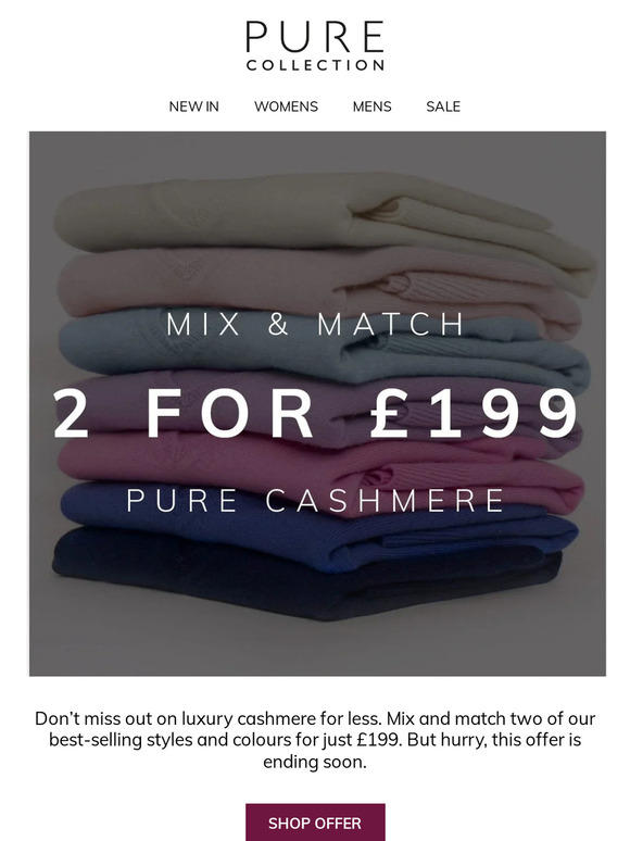 Pure Collection Email Newsletters: Shop Sales, Discounts, and Coupon Codes