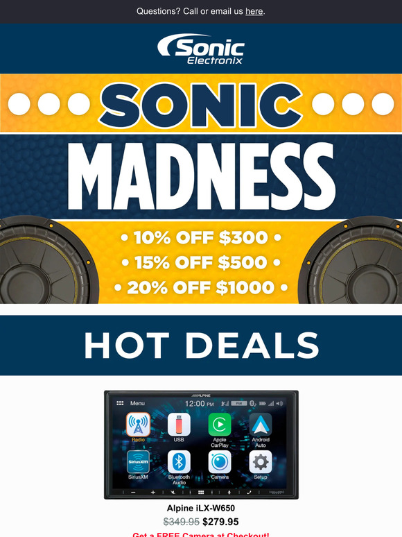 Sonic Electronix: Sonic Madness Sale is here! Up to 20% Off + Hot Car ...