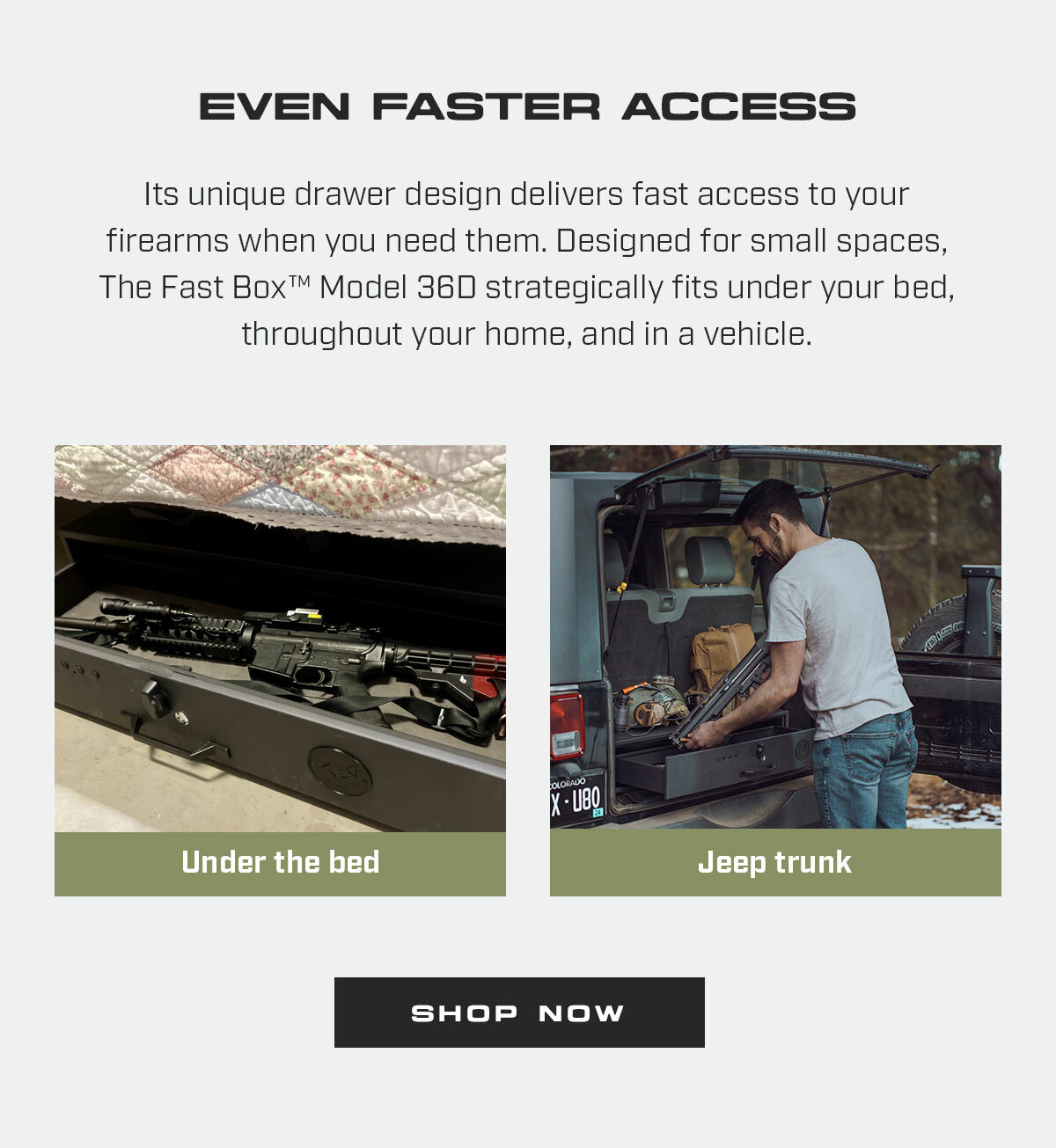 SecureIt Gun Storage: Introducing The Fast Box™ Model 36D | Milled