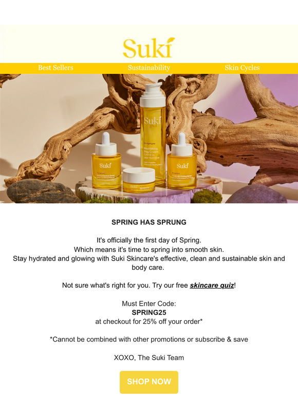 Suki Skincare: Spring is Officially Here! 25% ALL Suki Products ‼️ | Milled