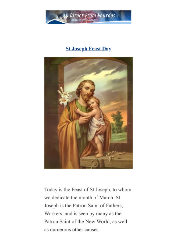 Catholic Gift Shop: 🙏 Prayer - St Joseph Feast Day 🙏 | Milled