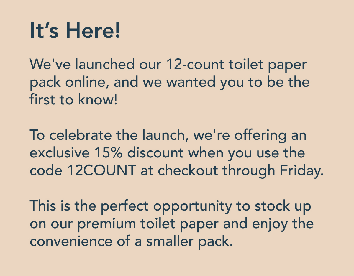 Reel Paper: 12 Count Toilet Paper Has Arrived! | Milled