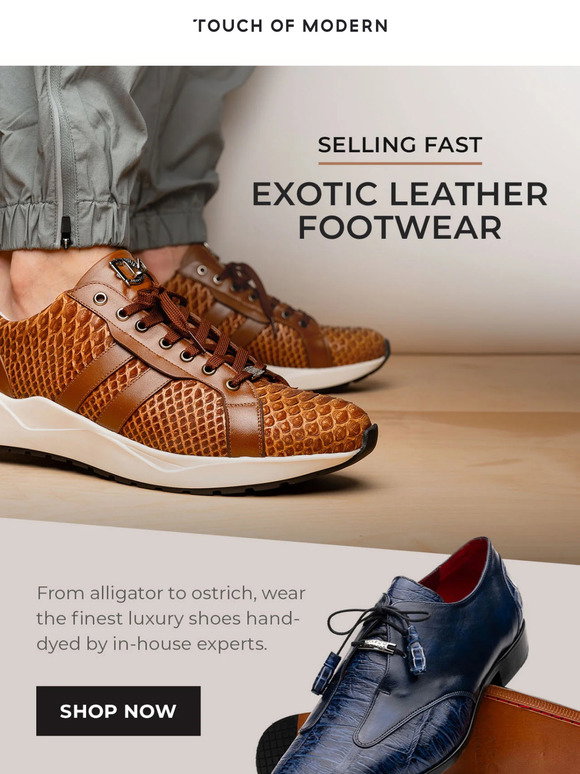 Touch of Modern: Time's Ticking: Exotic Leather Shoes Going Fast | Milled