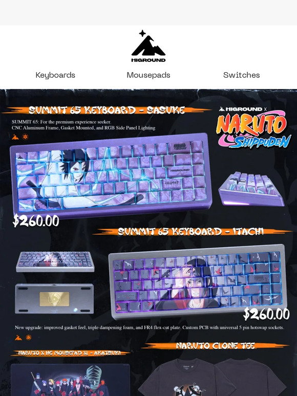 Higround: Closer Look: Naruto x Higround Summit 65 2.0 | Milled