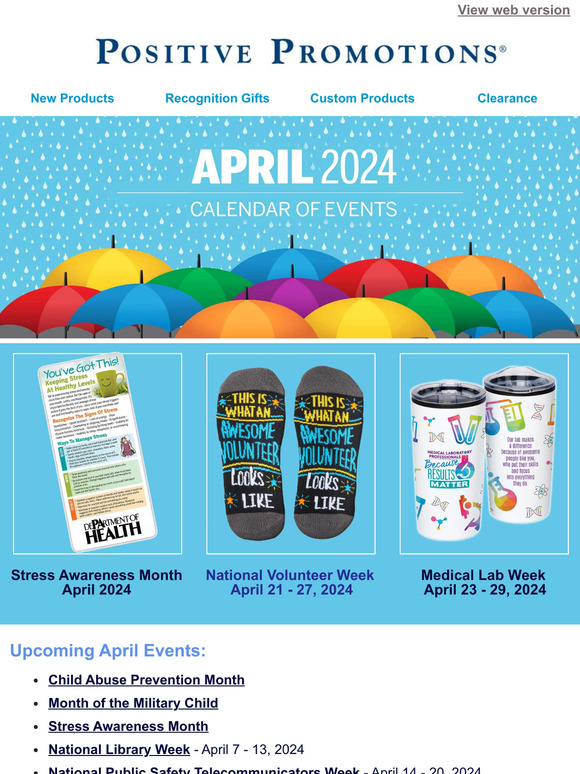 Positive Promotions: Be Ready For These Upcoming Appreciation Events! ☂ ...