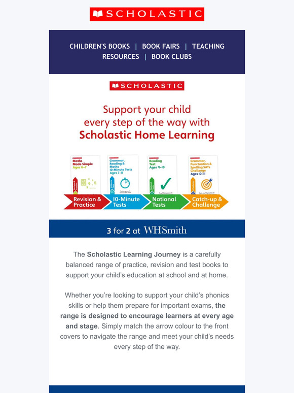 Scholastic: Get 3 for 2 on our home learning books at WHSmith! | Milled