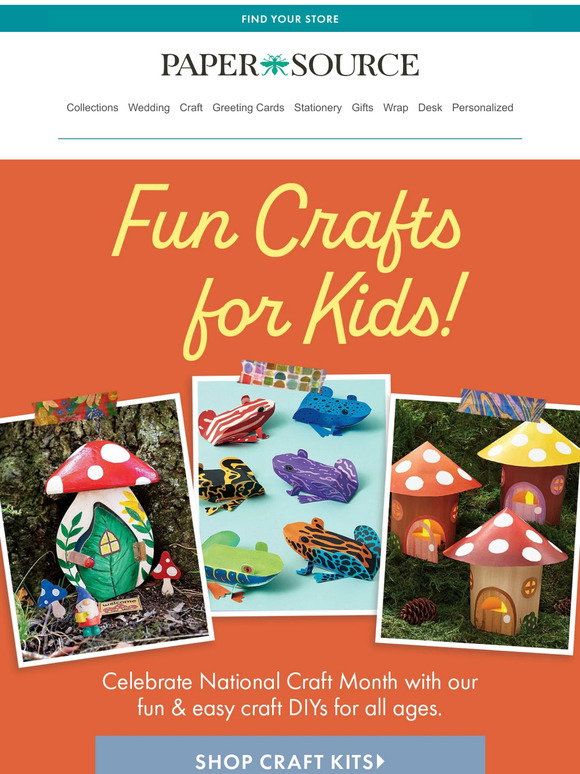 Paper Source: Kids Crafts & Activities For All Ages 🌈 | Milled