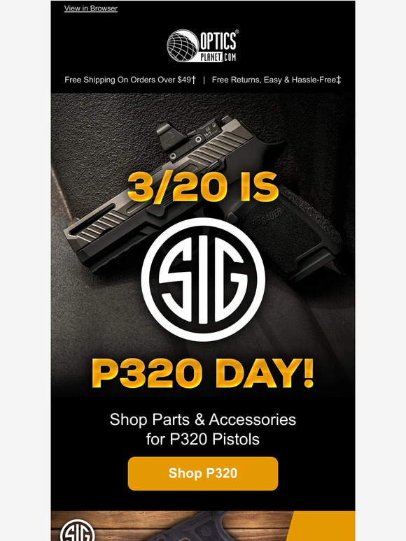 OpticsPlanet: 3/20 = SIG P320 Day! | Milled