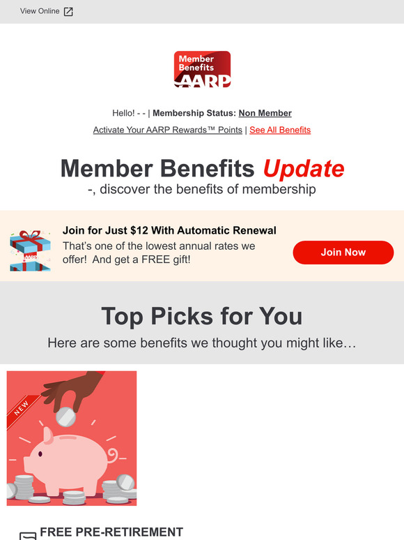 AARP: Your Member Benefits Update | Milled