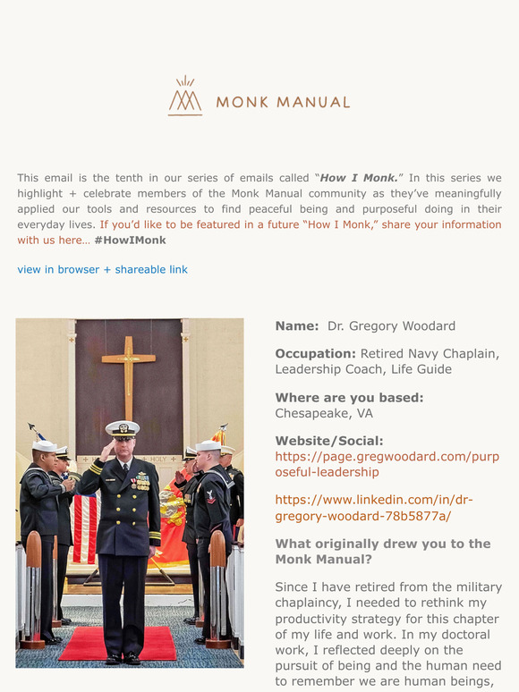 Monk Manual: How I Monk #10 - Gregory's Story | Milled