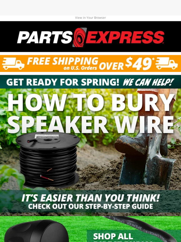 Parts Express: How To Bury Speaker Wire— It's Easier Than You Think ...