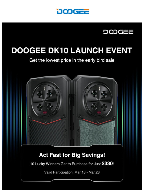 DOOGEE: Doogee DK10 Flagship Model World Debut | Milled