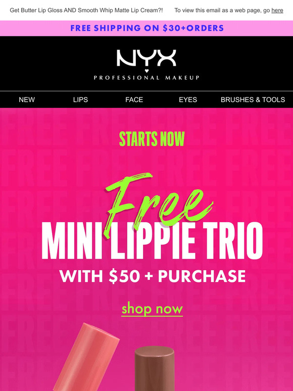 NYX Cosmetics: Free mini lippie trio inside! 👀 | Milled