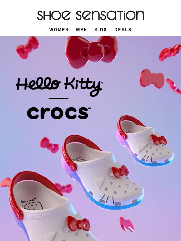Shoe Sensation: 💖Walk on the Sweet Side with Hello Kitty Licensed Crocs ...