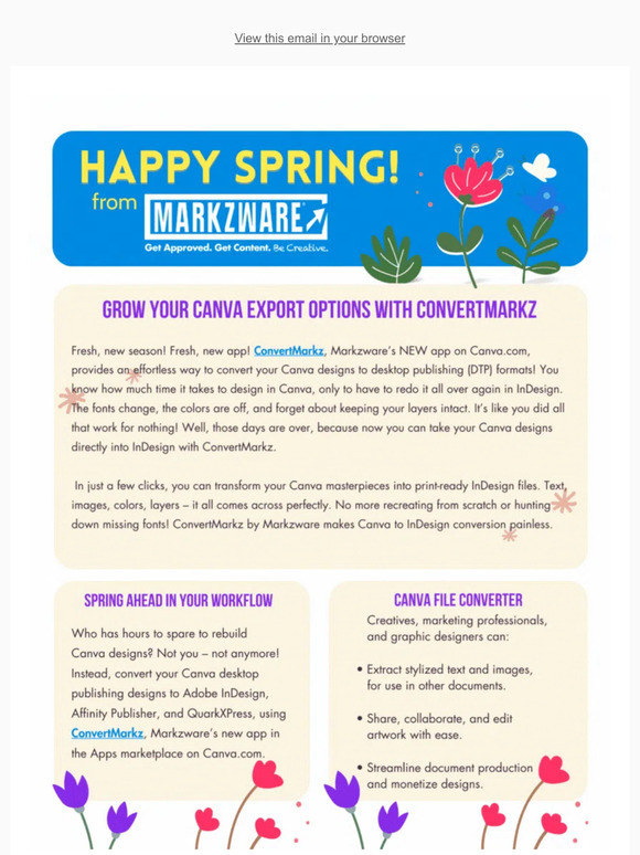 MARKZWARE: 🌷Markzware News Mar 2024: Spring Ahead With Canva! | Milled