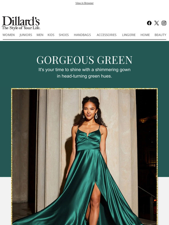 Dillard's: The Prom Shop: Gorgeous Green | Milled