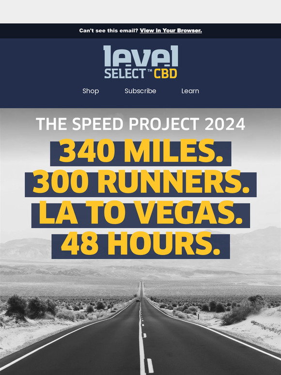 Level Select CBD: 🏁The Speed Project 2024🏃🏃‍♀️ | Milled