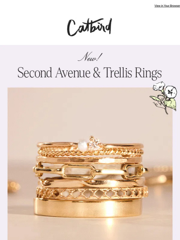 Catbird: JUST IN: 14k Stacking Rings | Milled