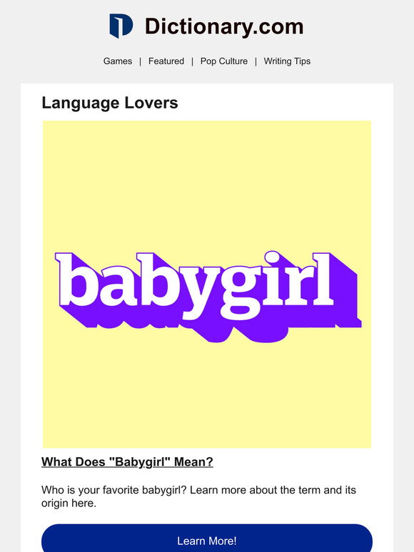 Dictionary.com: "So Babygirl!" Do You Know How To Use This Gen Z Slang ...