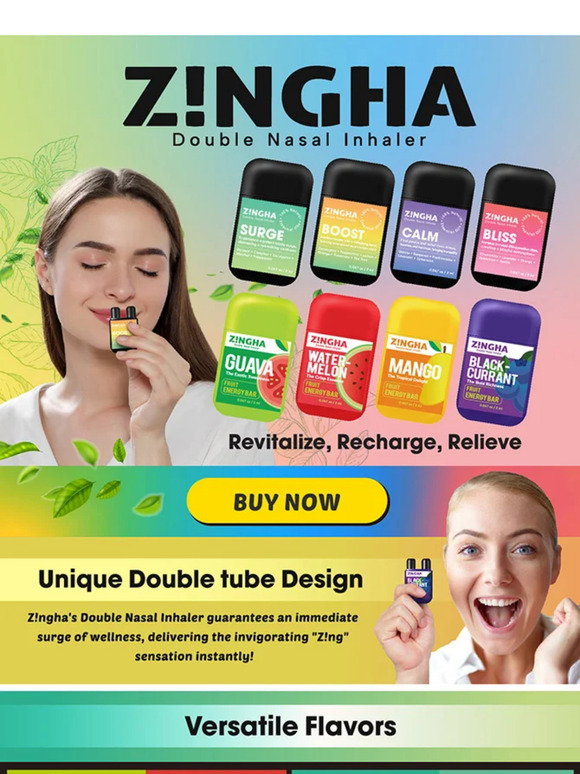 HoneyStick: Revitalize, Recharge, Relieve. Z!NGHA Double Nasal Inhaler ...