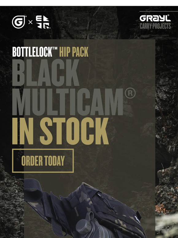 GRAYL: In Stock! Black MultiCam® BottleLock™ Hip Packs | Milled