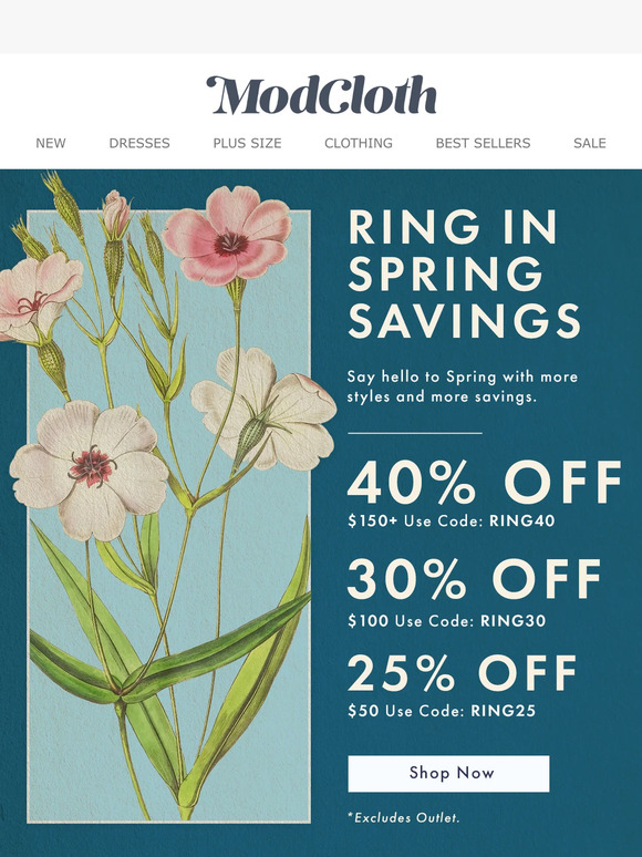 Modcloth Email Newsletters: Shop Sales, Discounts, and Coupon Codes