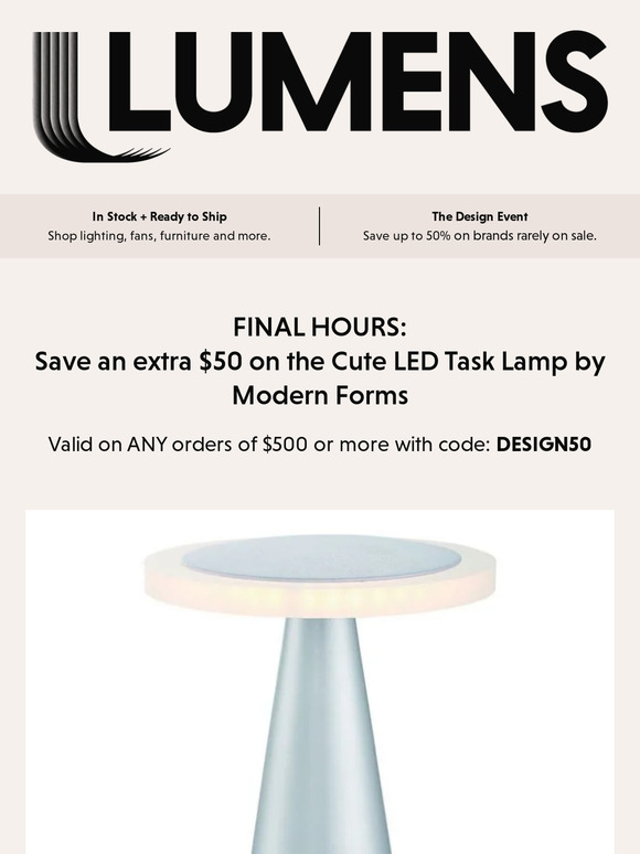 Lumens: STARTS NOW: Save an extra $50 on the Cute LED Task Lamp by ...