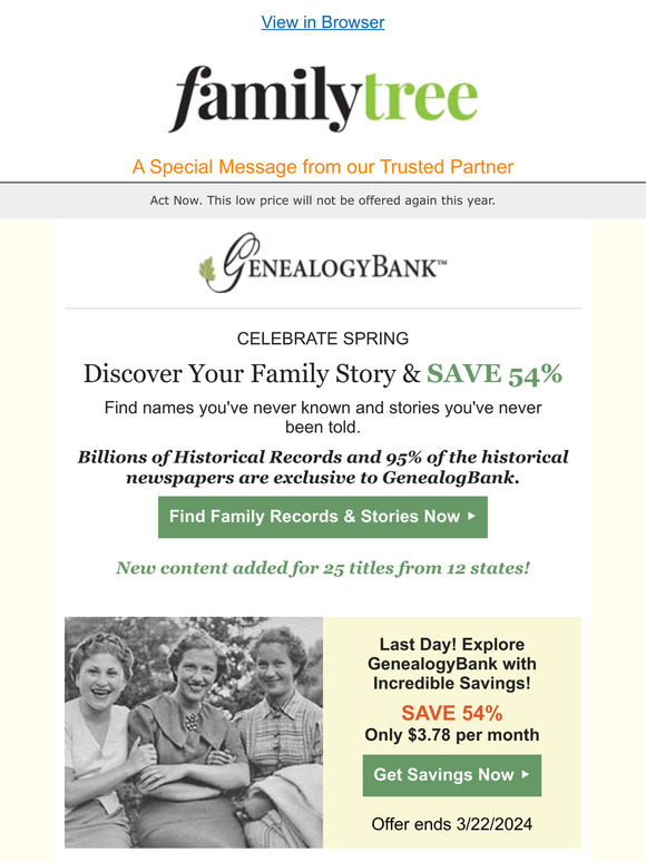 Family Tree Magazine: Today Only! Lock in LOWEST PRICE - Access 330 ...