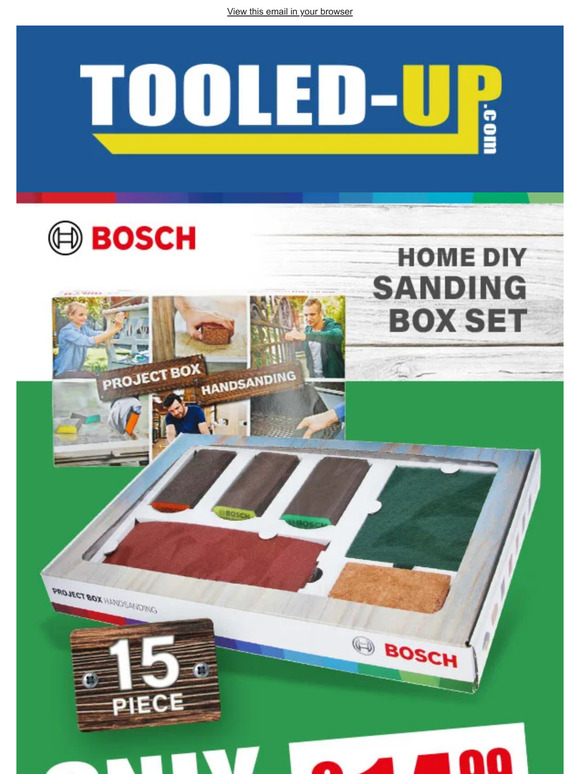 Tooled Up: Bosch 15 Piece DIY Sanding Box Set, Just £14.99 | Milled