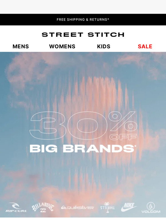 SurfStitch: 30% Off Rip Curl, The North Face, Billabong & more* | Milled