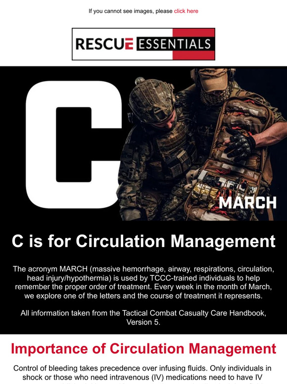 Rescue Essentials: MARCH through March: C is for Circulation Management ...